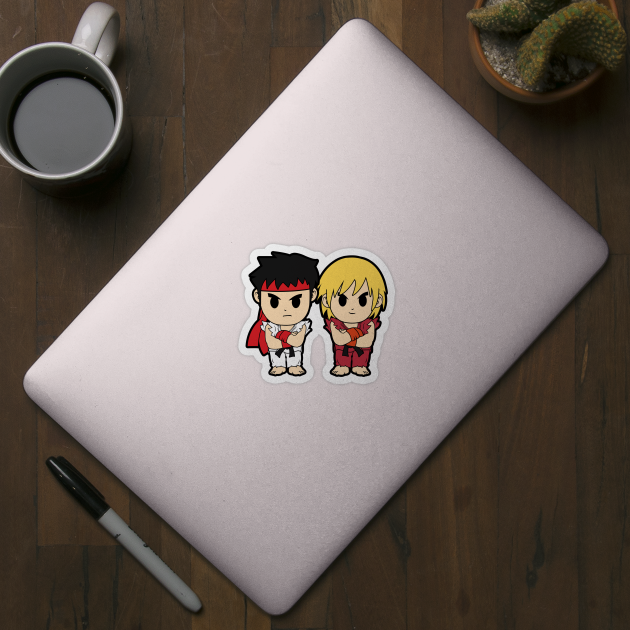 Ken and Ryu Chibi - Ryu - Sticker | TeePublic